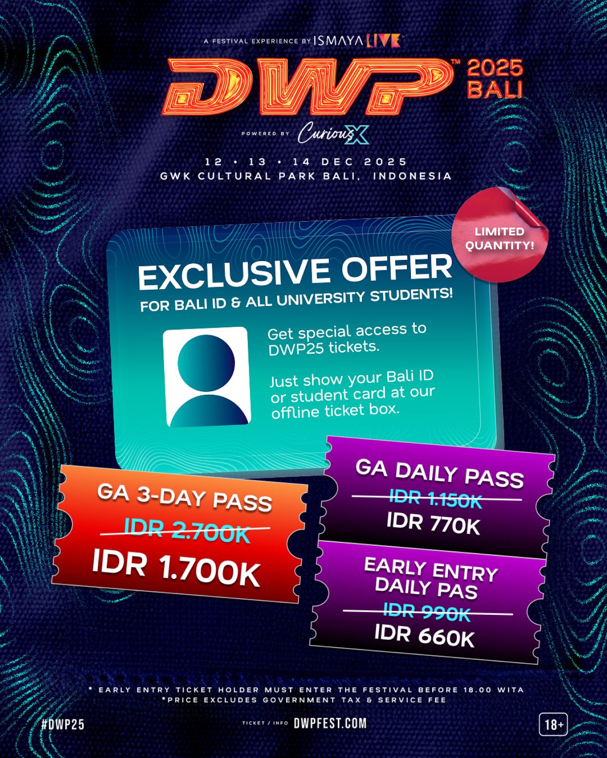 DWP 2025 Drop Harga Spesial buat KTP Bali dan Mahasiswa, Limited Quota ...